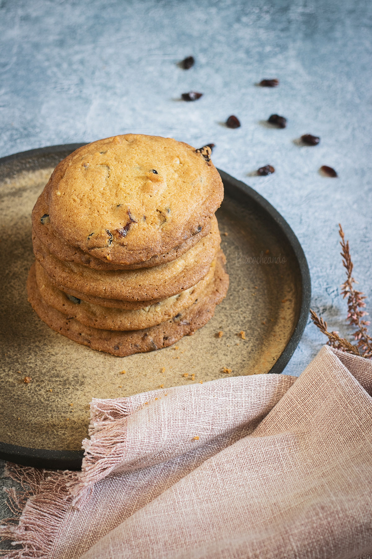 Cookies de Arándanos, Macadamias y Chocolate Blanco – Bizcocheando